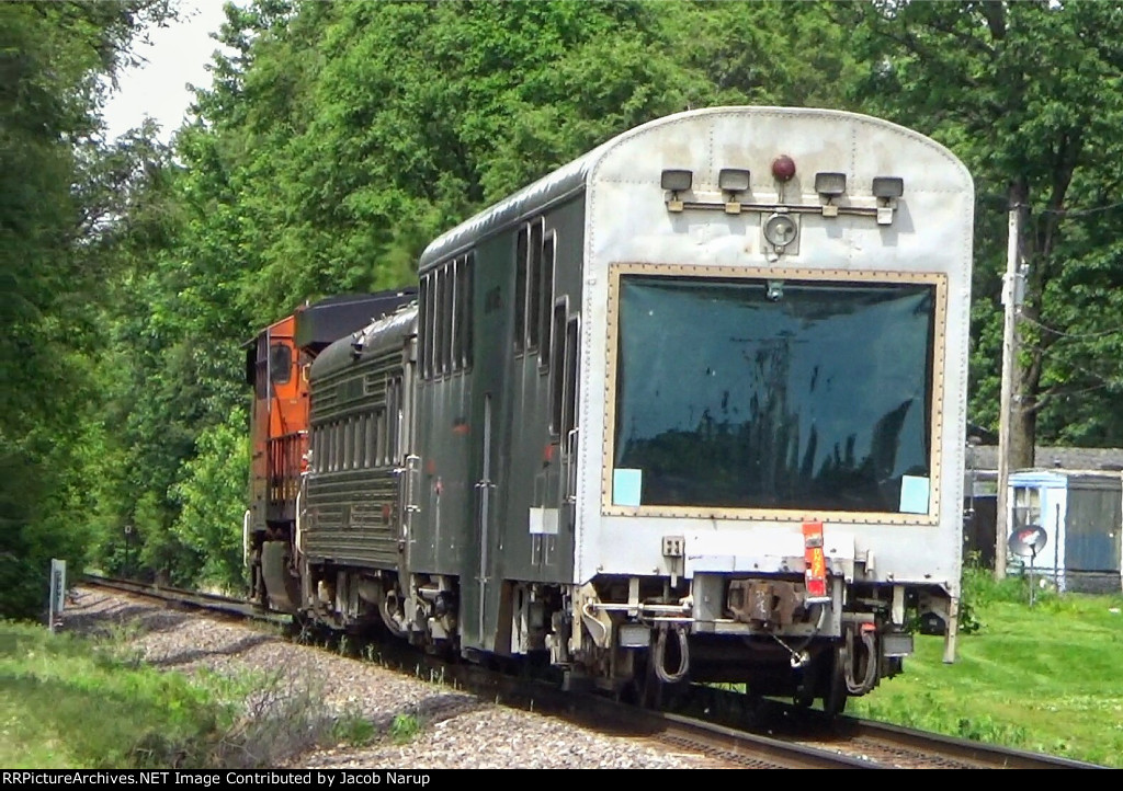 BNSF 7241 West, inspection train